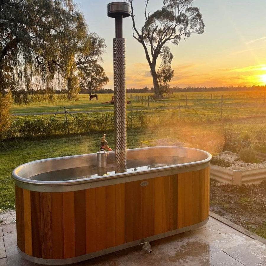 Wood Fired Bathtub 2m – Stoked Stainless Australia